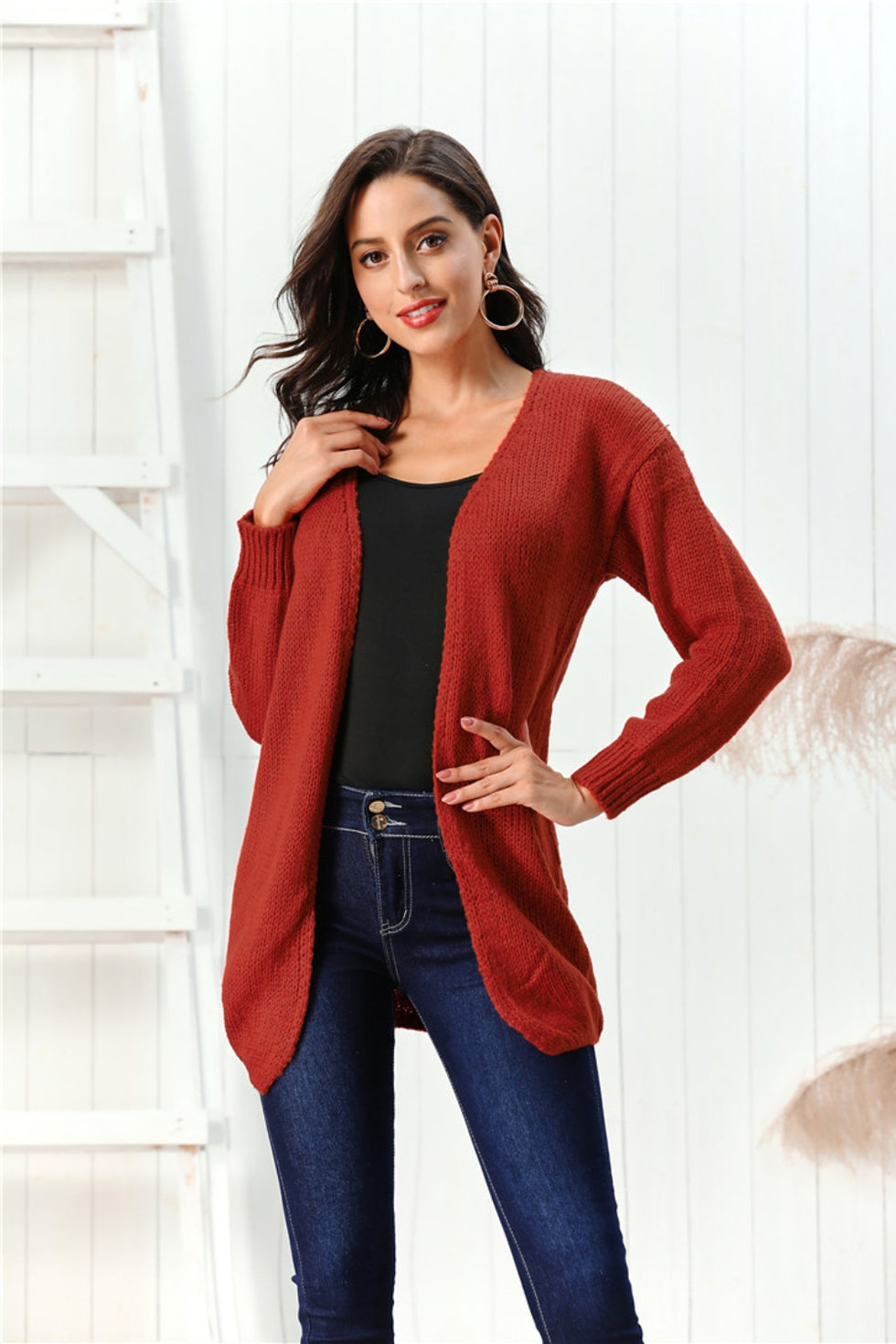 Open Front Long Sleeve Cardigan – Charming Charlie