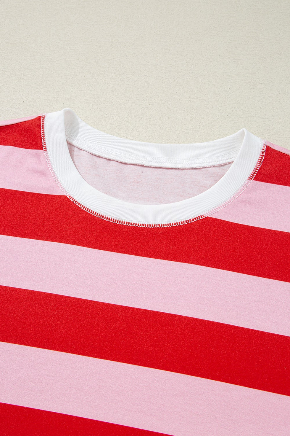 Stripe Side Slit Round Neck T-Shirt – Charming Charlie