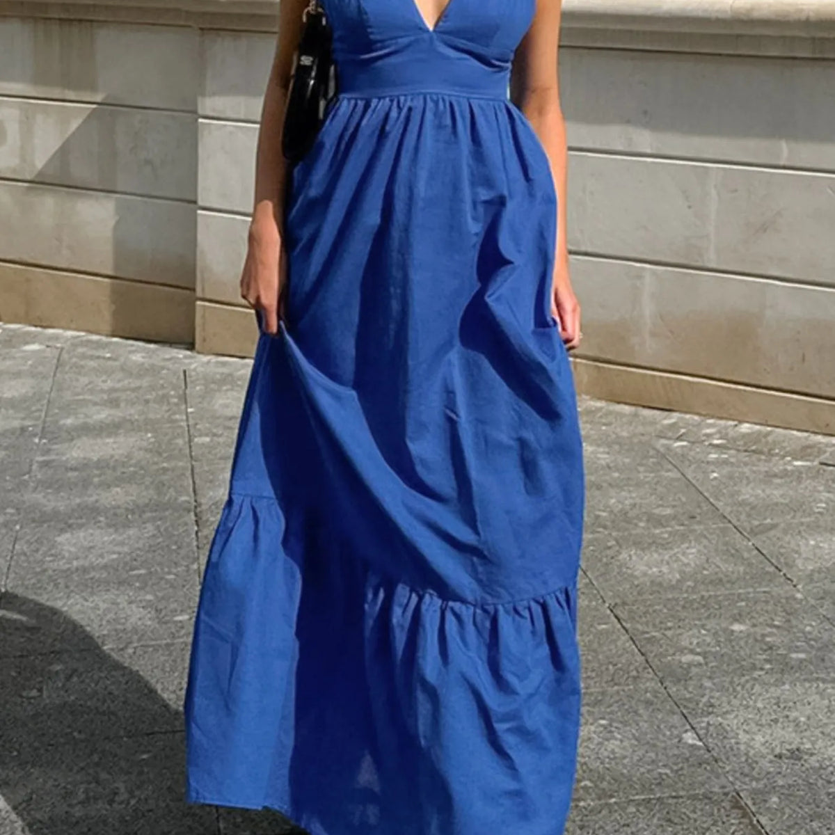 V-Neck Tiered Maxi Cami Dress – Charming Charlie