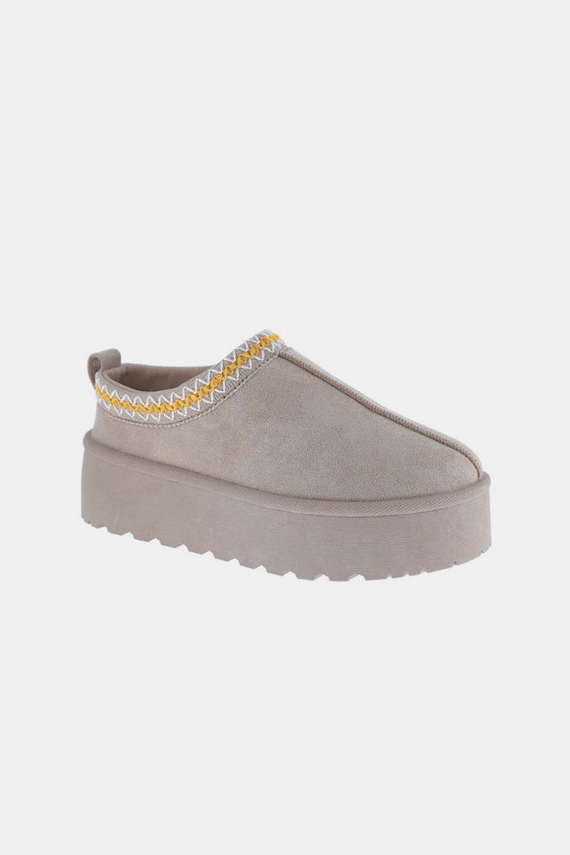 Weeboo Platform Embroidered Trim Slip-On Boots – Charming Charlie