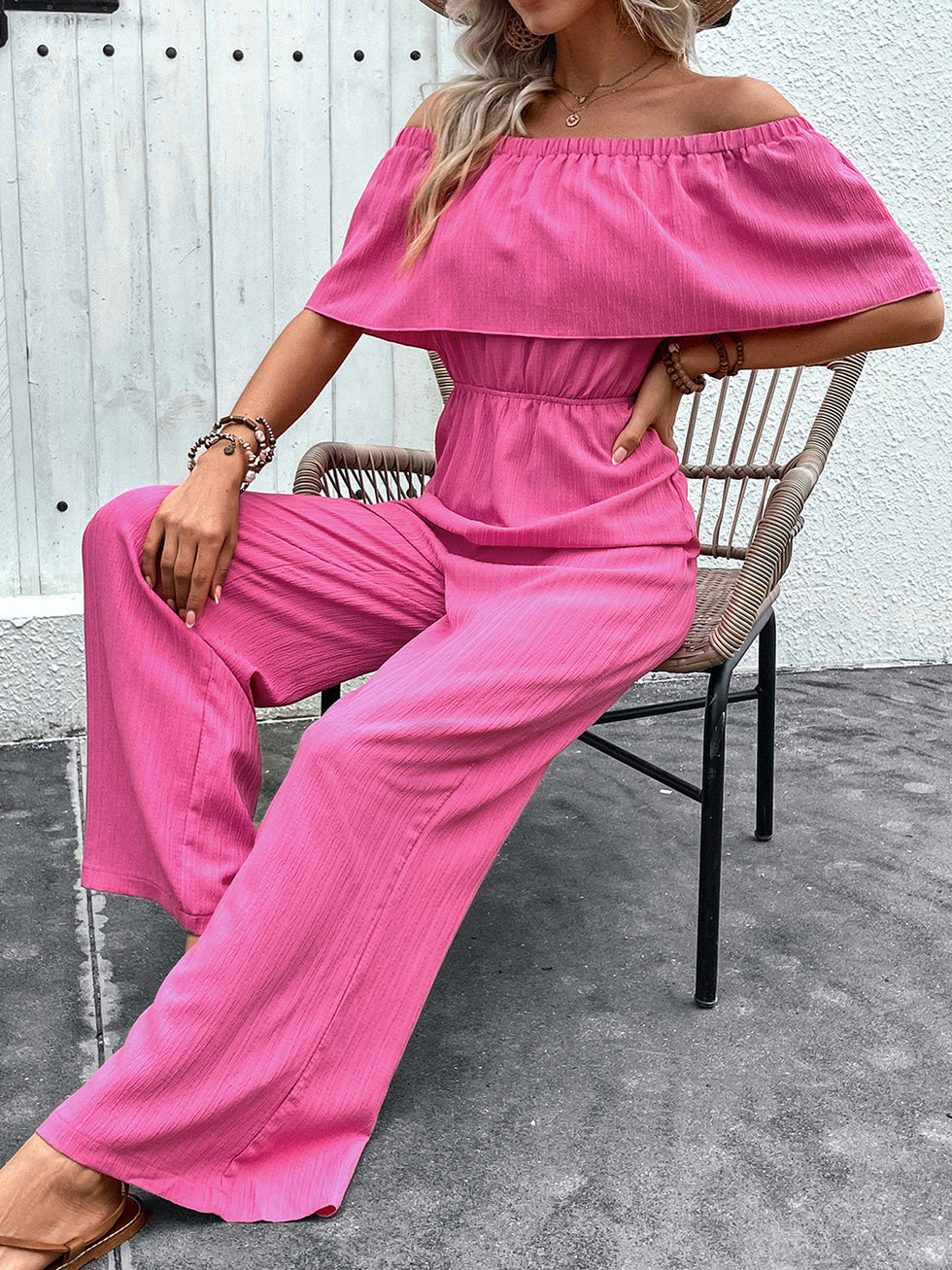 Off-Shoulder Wide Leg Jumpsuit – Charming Charlie