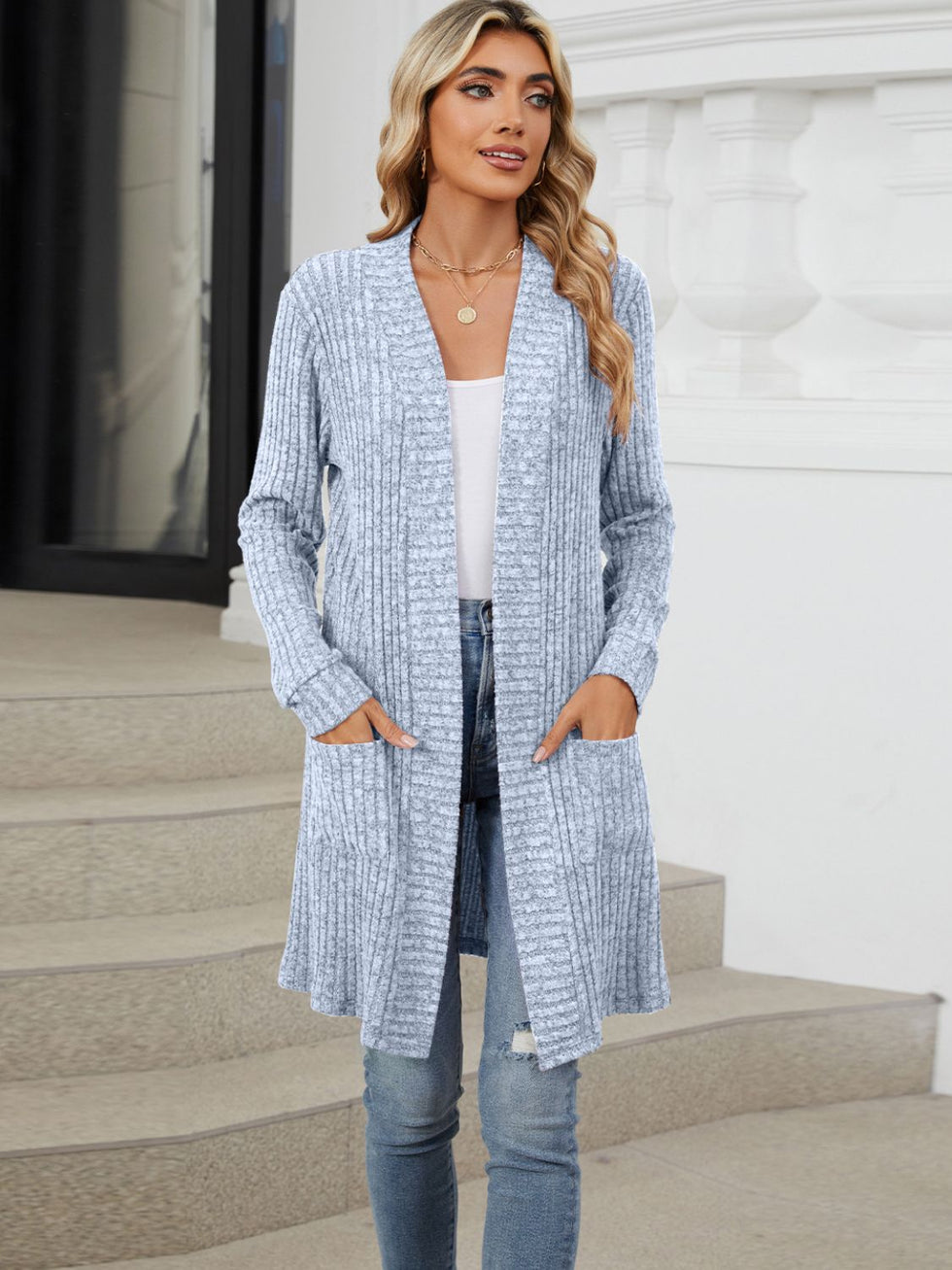 Open Front Long Sleeve Cardigan – Charming Charlie