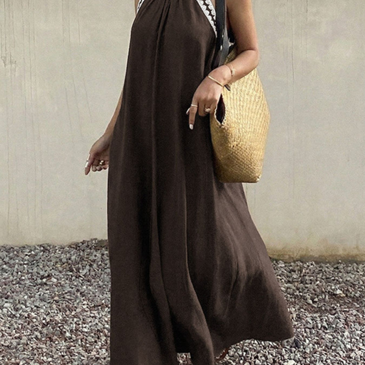 Crochet Trim Sleeveless Maxi Dress – Charming Charlie