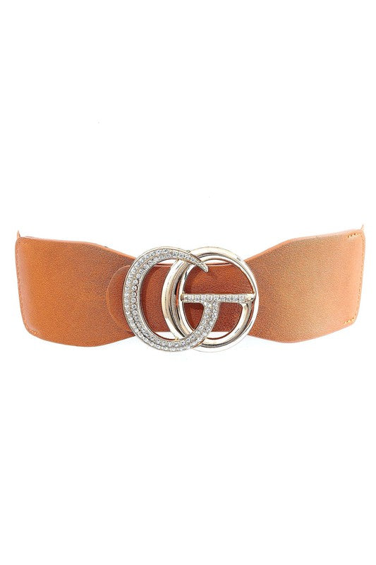 CG Gold tone Rhinestone Stretch Belt – Charming Charlie