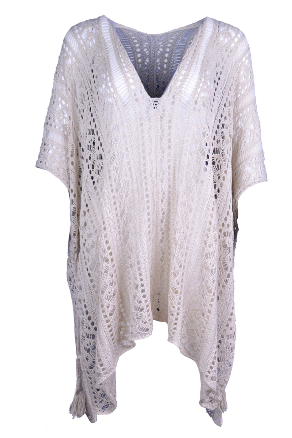 Cutout V-Neck Cover-Up with Tassel – Charming Charlie