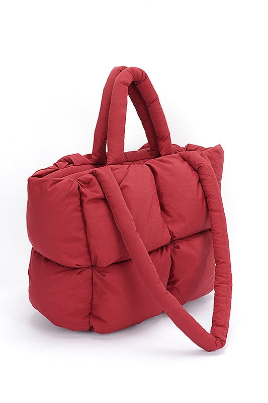 Quilted Puffer Convertible Tote Bag – Charming Charlie