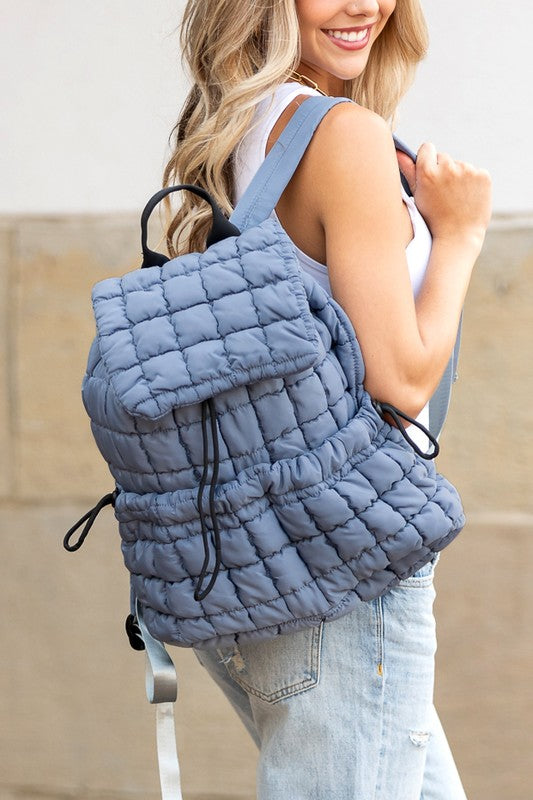 Stevie Quilted Puffer Backpack – Charming Charlie