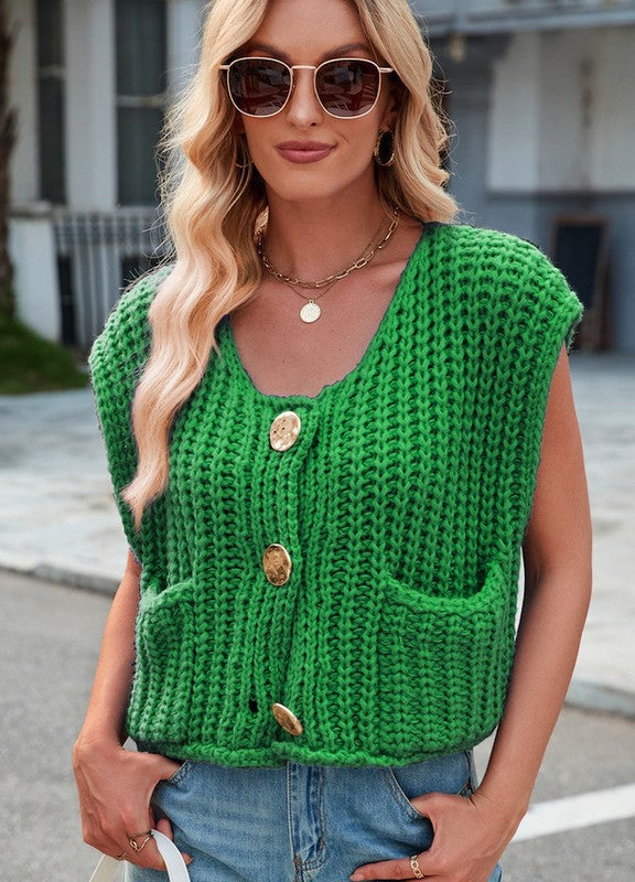 Sleeveless knit cardigan vest – Charming Charlie