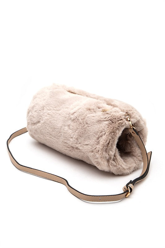 Hand Warmer Faux Fur Crossbody Bag – Charming Charlie