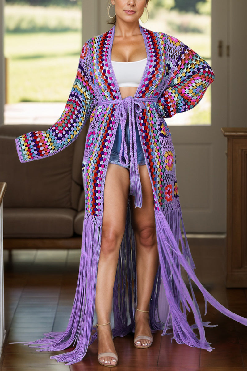 Fringe Tied Long Sleeve Cardigan – Charming Charlie