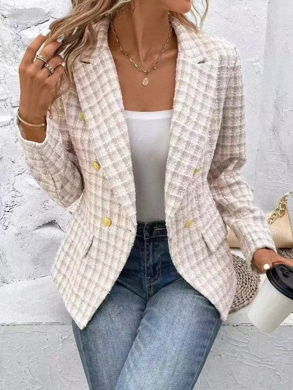 Checkered Pattern Blazer Jacket – Charming Charlie