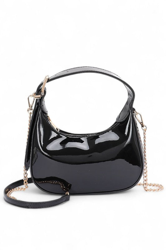 Patent Faux Leather Top Handle Swing Bag – Charming Charlie