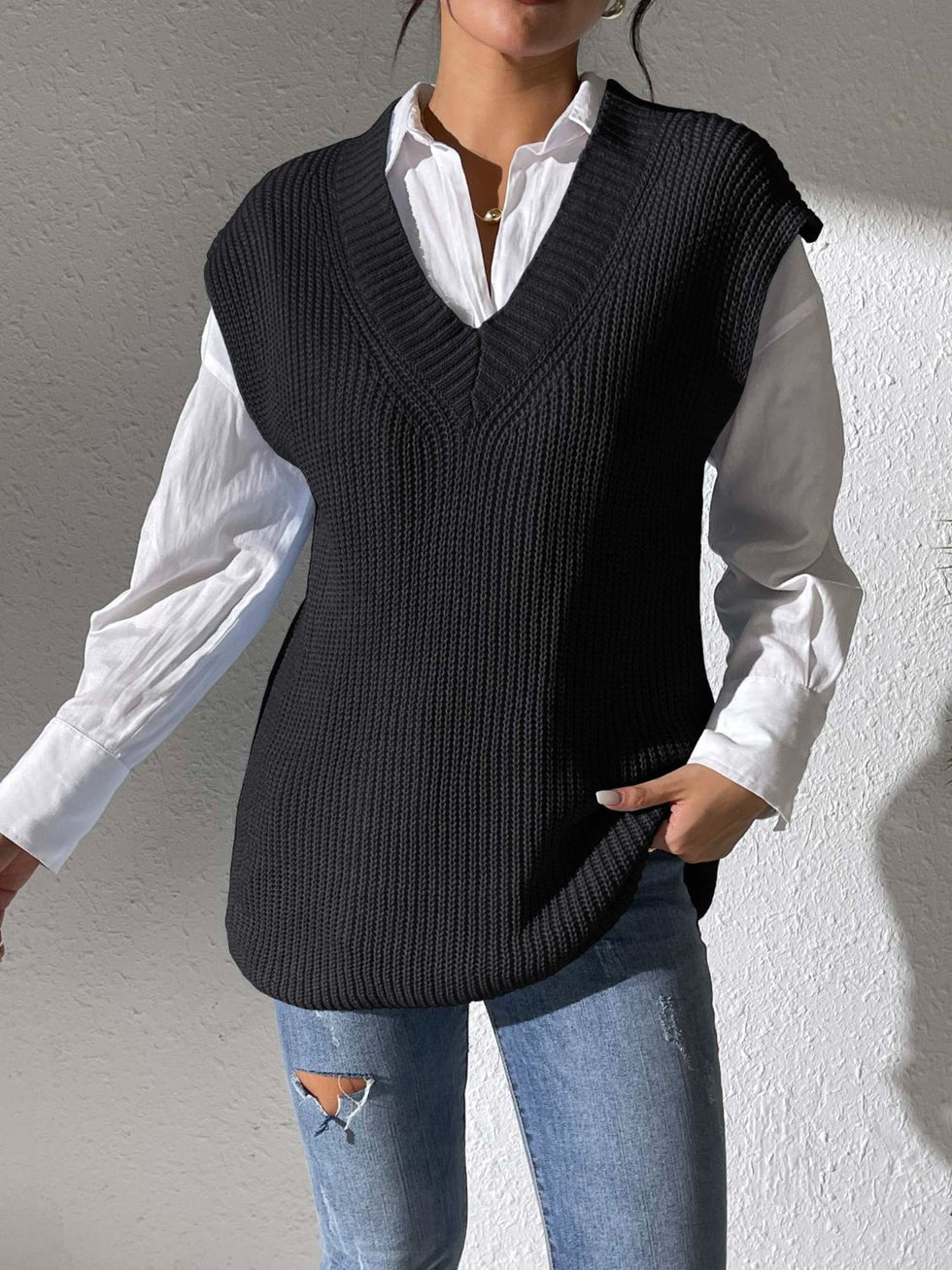 V-Neck Sweater Vest – Charming Charlie