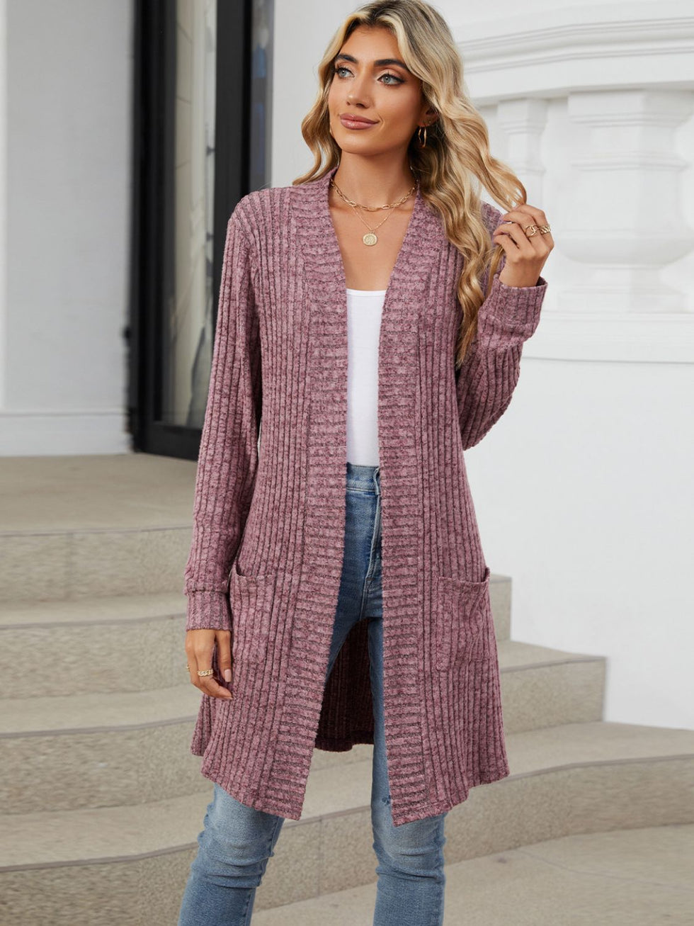 Open Front Long Sleeve Cardigan – Charming Charlie