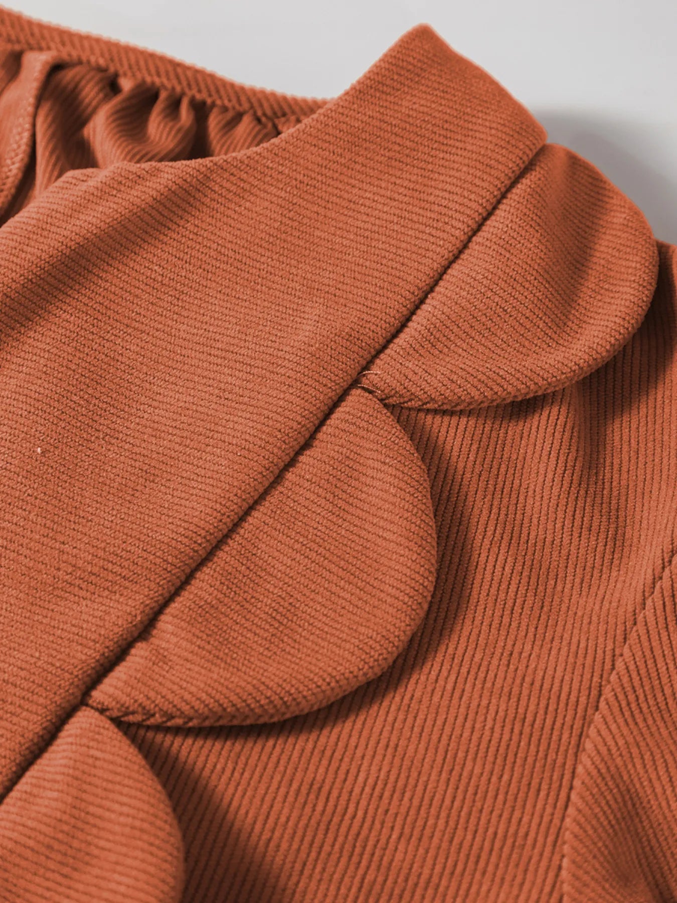 Split Neck Scallop Detail Corduroy Mini Dress – Charming Charlie