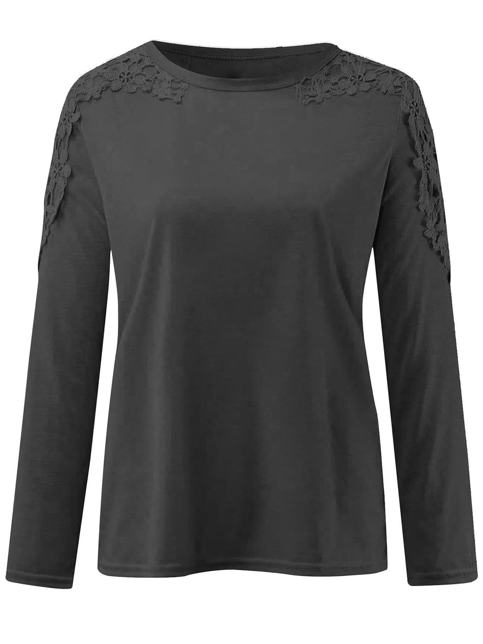 Full Size Cutout Round Neck Long Sleeve T-Shirt – Charming Charlie
