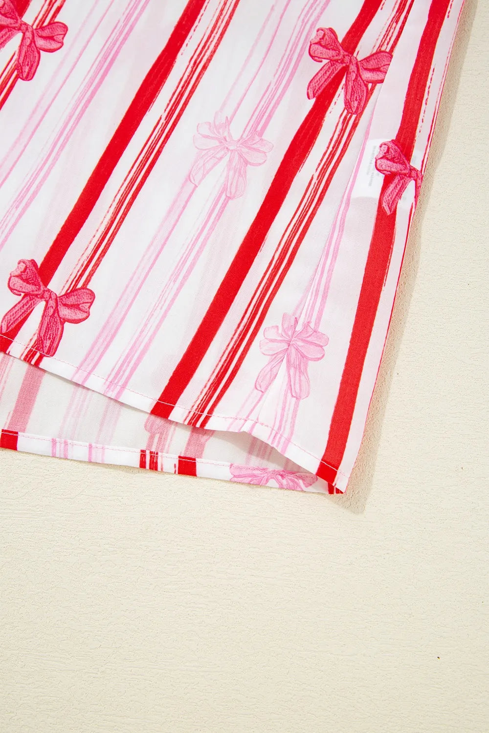 Ric-Rac Trim Ruffled Sleeve Striped Printed Blouse – Charming Charlie