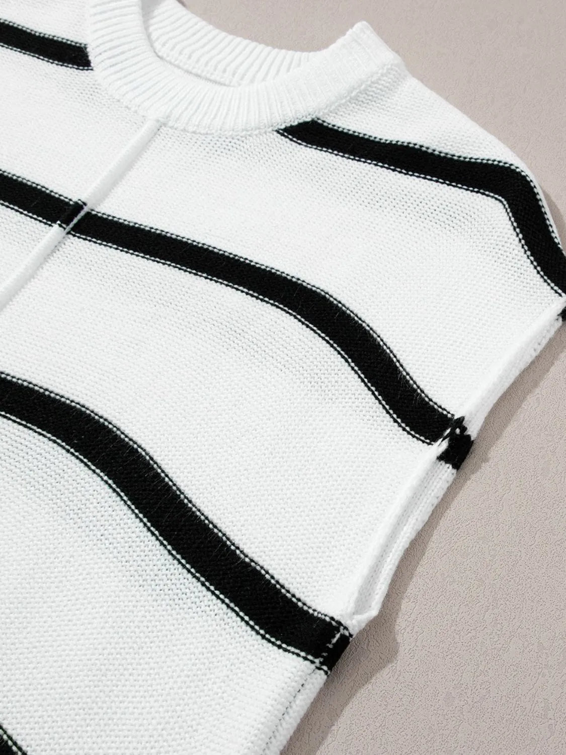Striped Batwing Sleeve Knit Top – Charming Charlie
