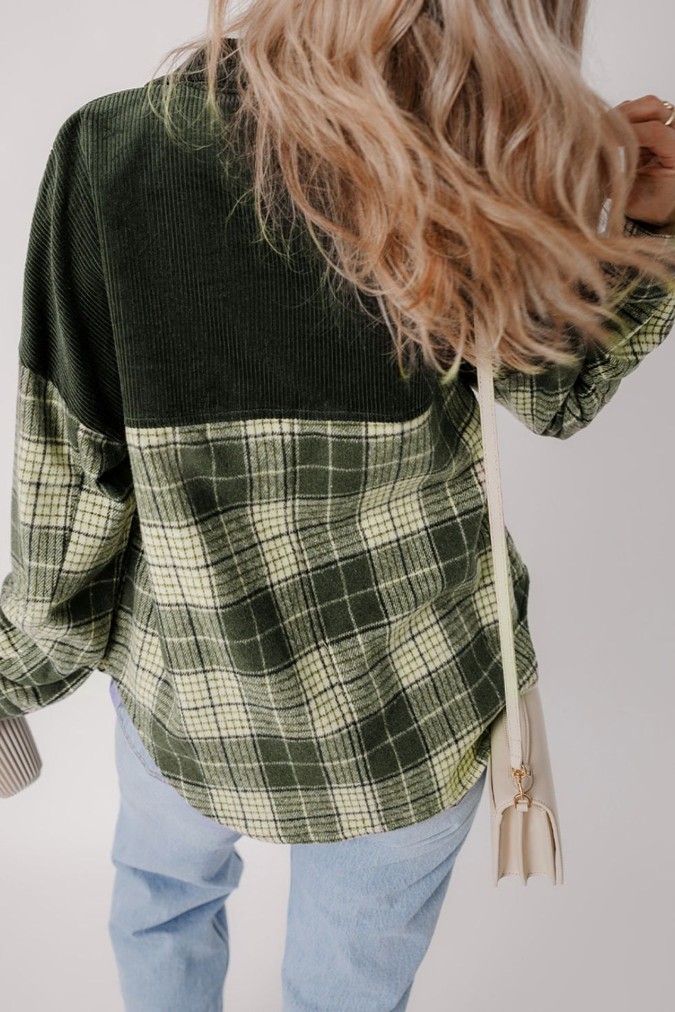 Snap Down Collared Neck Plaid Shacket – Charming Charlie