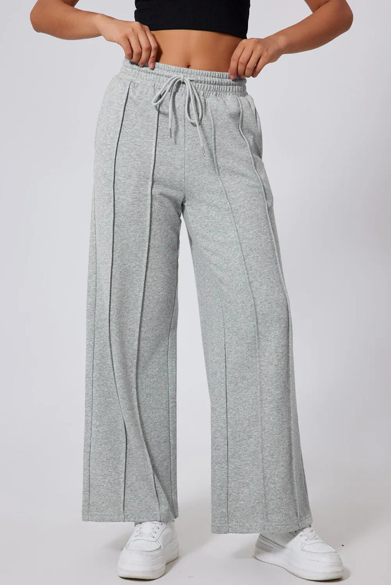 Drawstring Wide Leg Active Pants – Charming Charlie