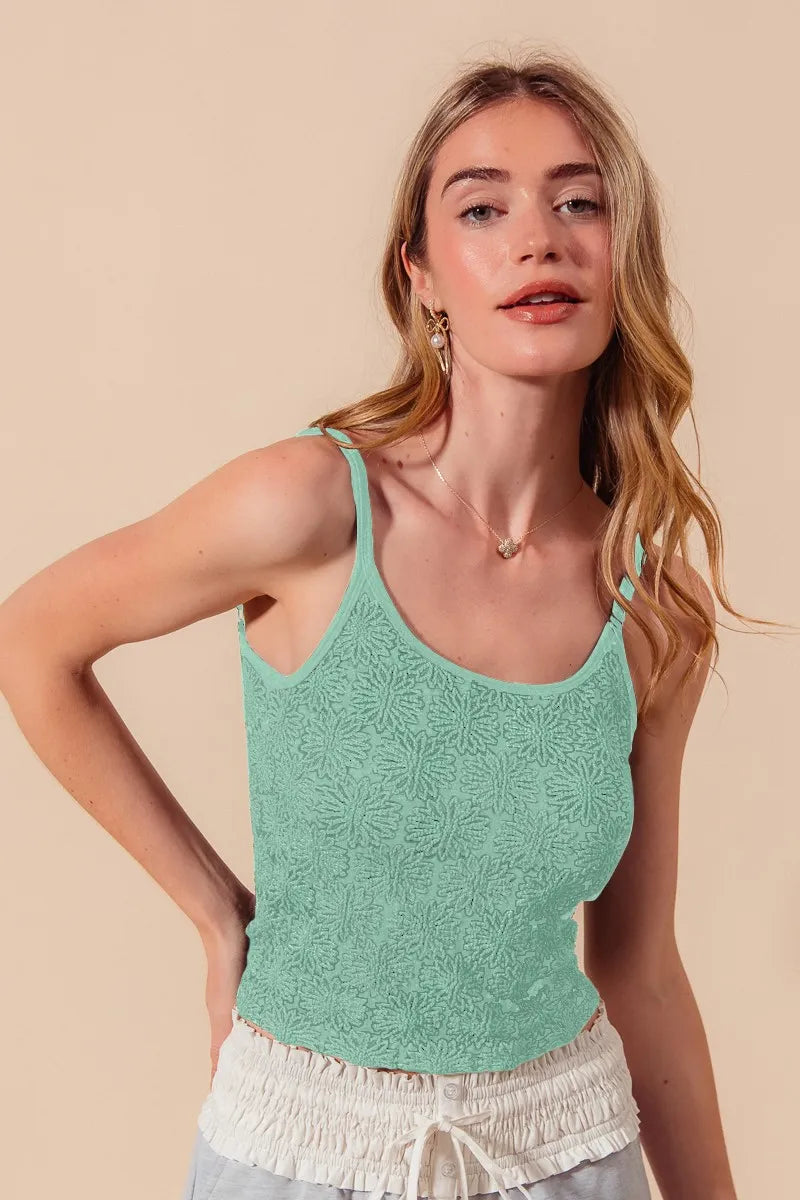 SO ME Two Tone Floral Seamless Tank Top – Charming Charlie