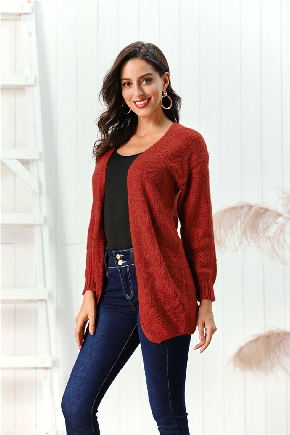 Open Front Long Sleeve Cardigan – Charming Charlie