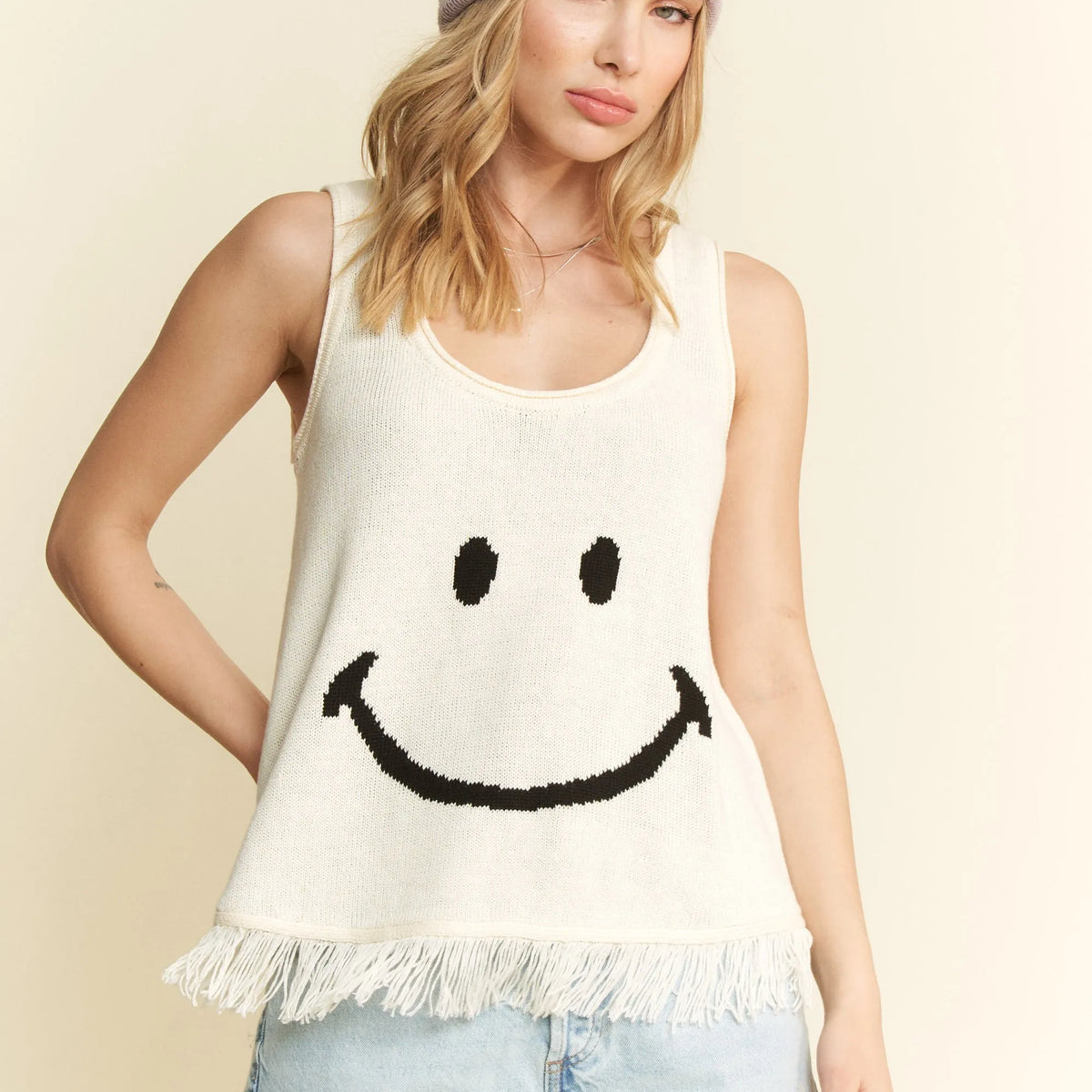 Jade By Jane Full Size Smiley Fringe Hem Tank Plus Size – Charming Charlie