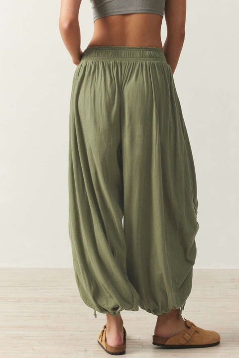 Drawstring Ruched Pants – Charming Charlie