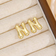 18K Gold-Plated Bubble Letter Stud Earrings – Charming Charlie