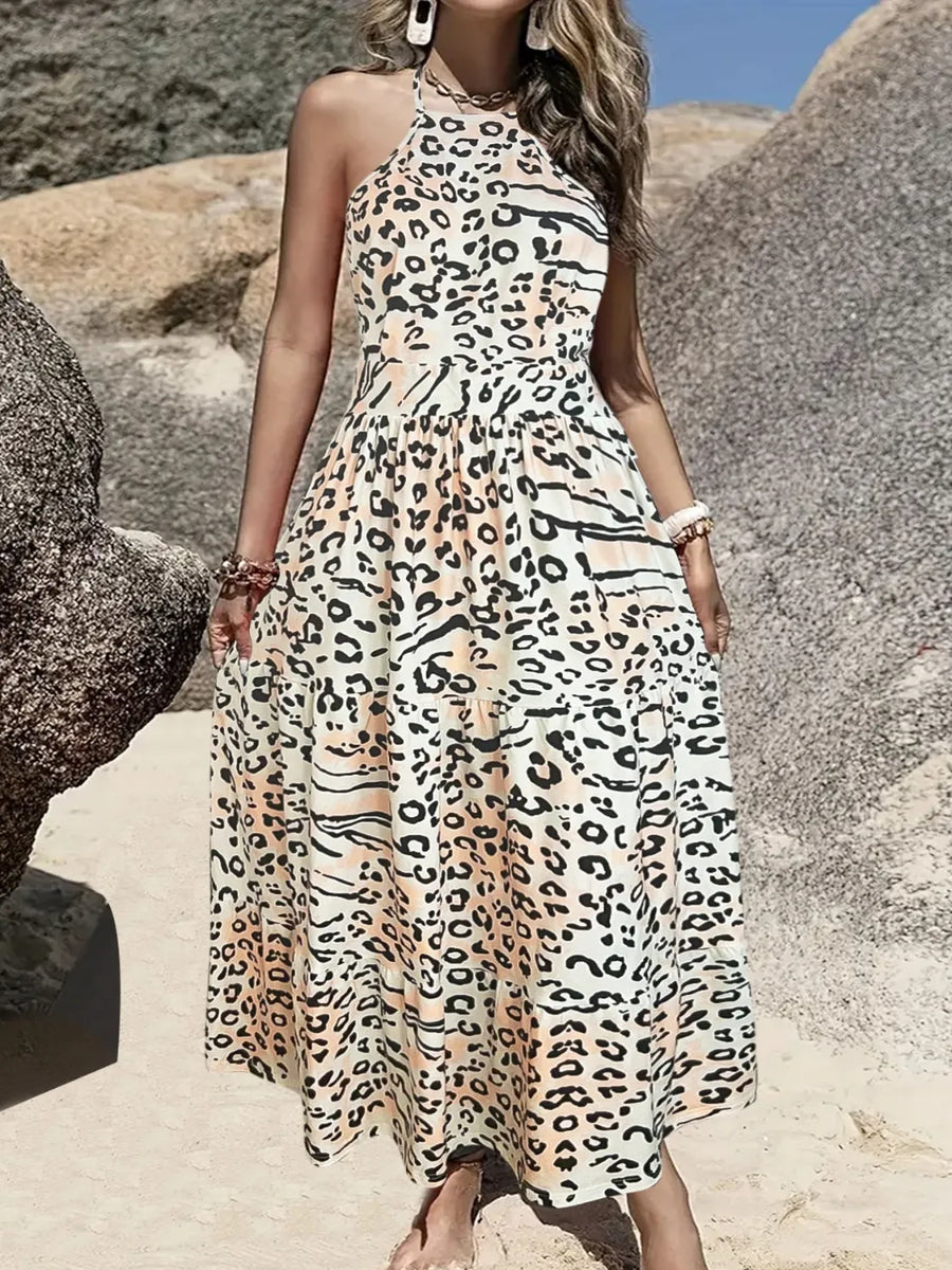 Leopard Halter Neck Dress – Charming Charlie