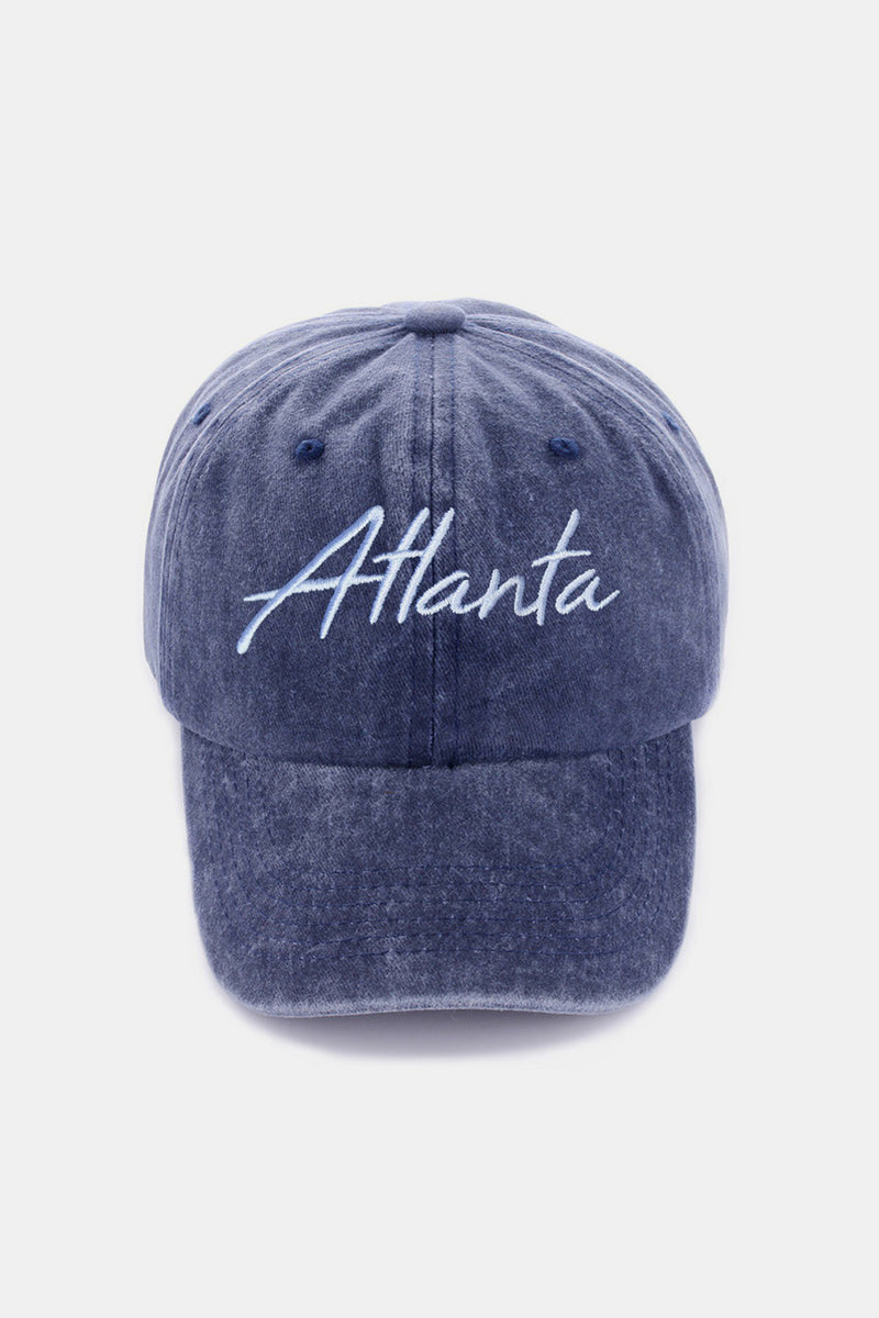 Zenana Washed ATLANTA Embroidered Baseball Cap – Charming Charlie