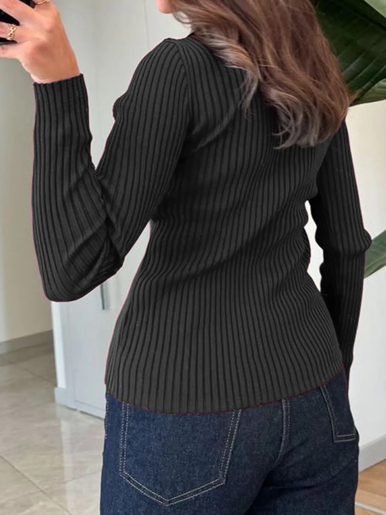 Ribbed Button-Front Long Sleeve Cardigan – Charming Charlie