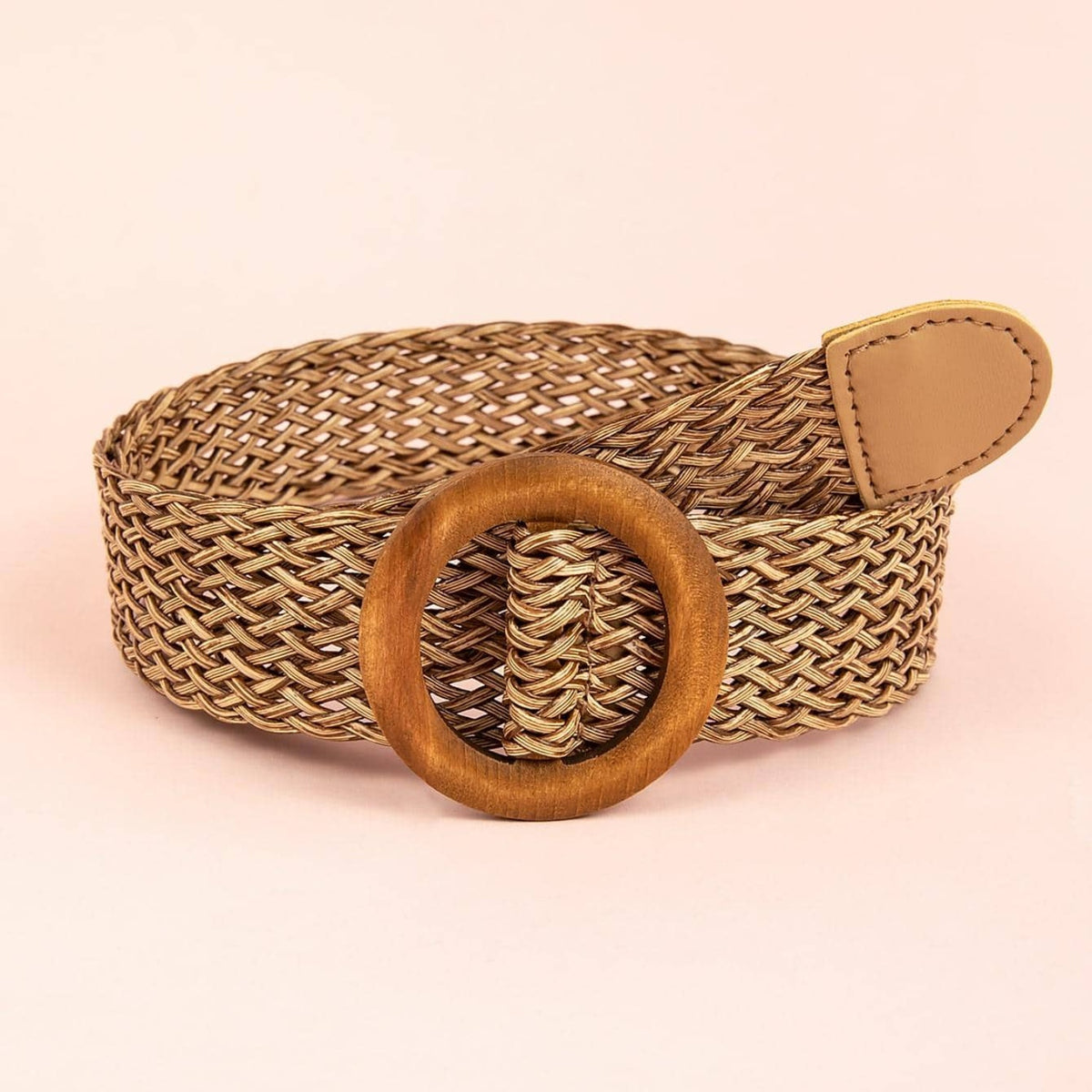 Round Buckle Woven Belt – Charming Charlie