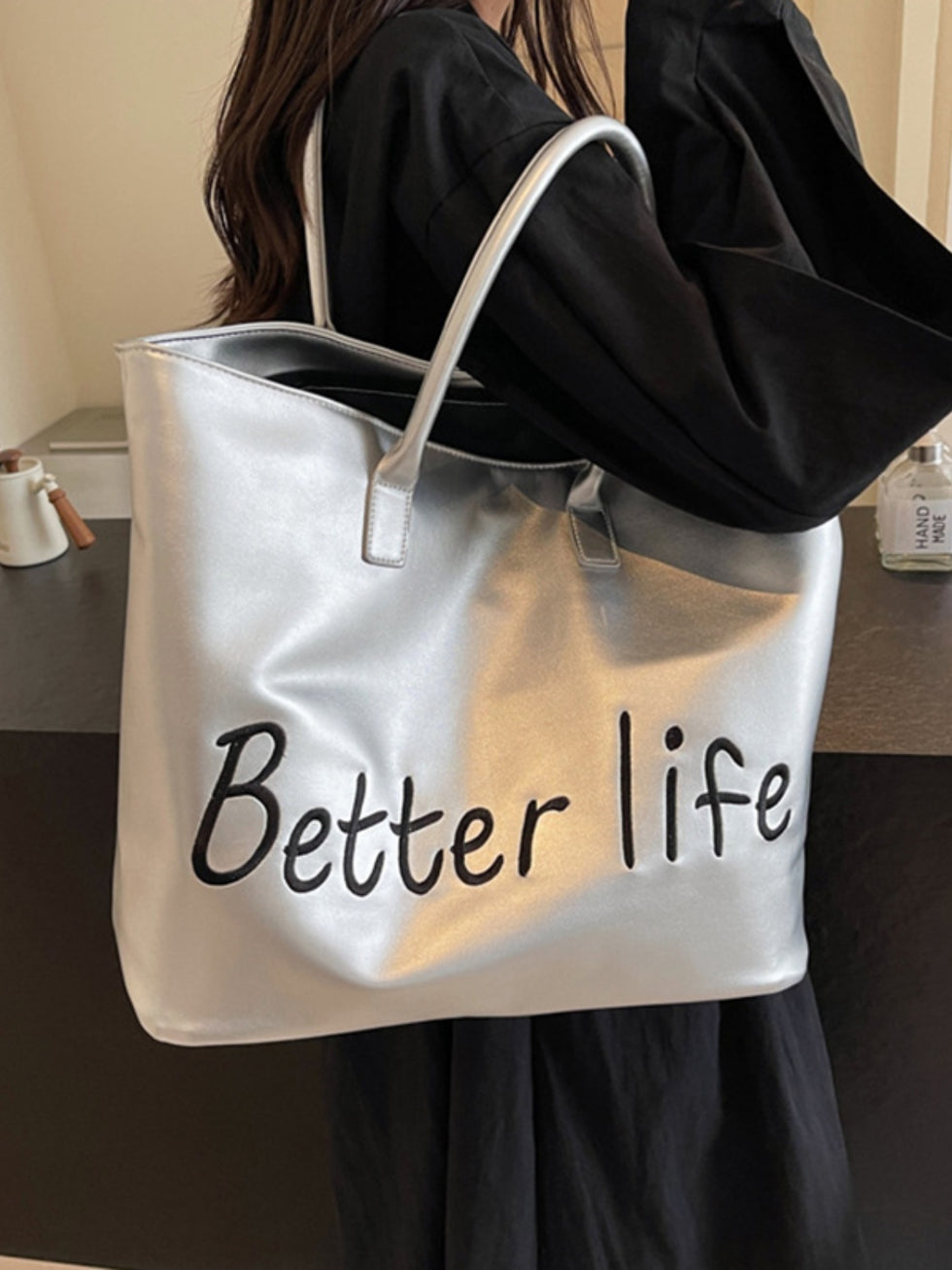 BETTER LIFE PU Leather Tote Bag – Charming Charlie