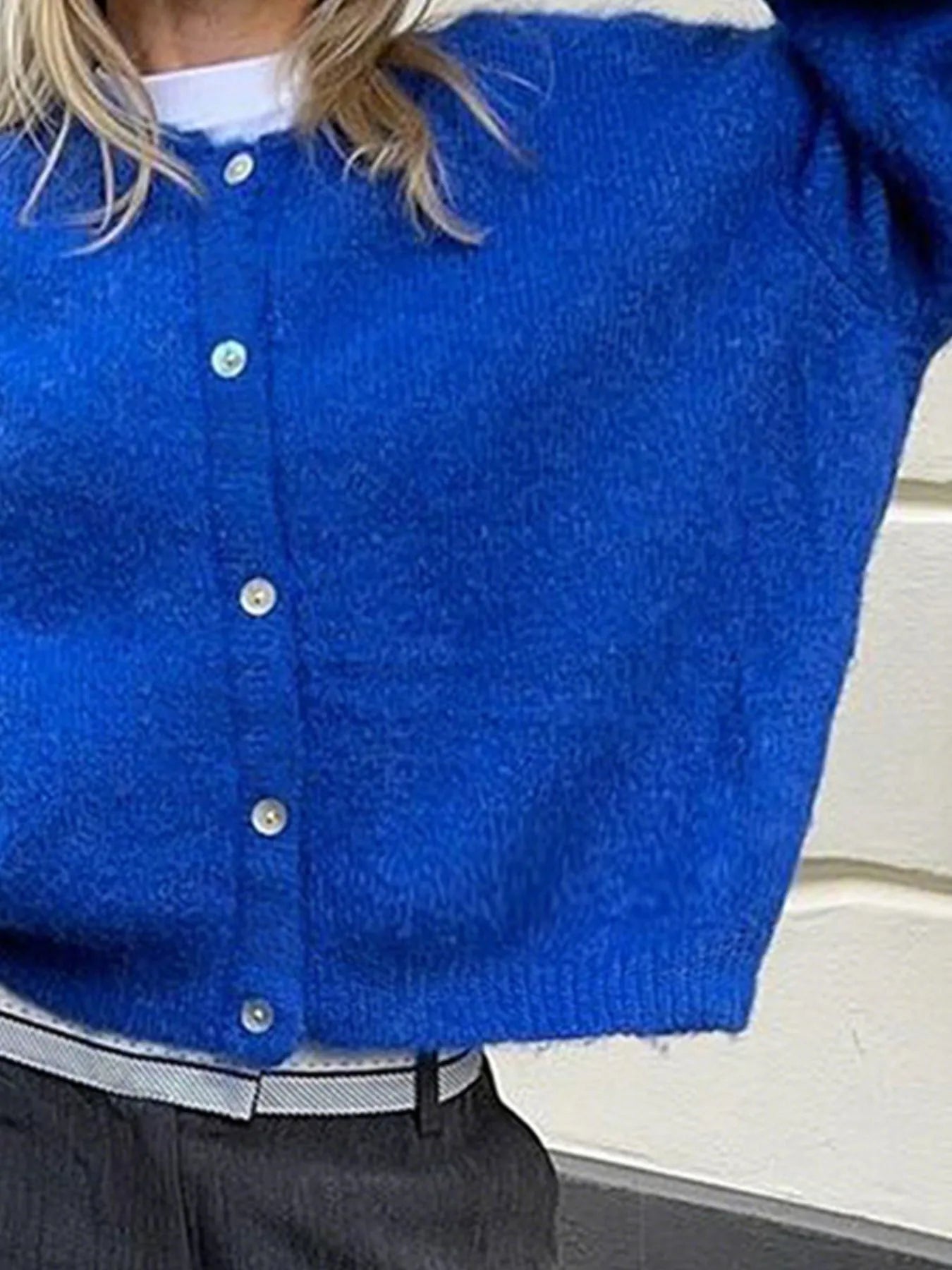 Button-Up Cropped Sweater Cardigan – Charming Charlie
