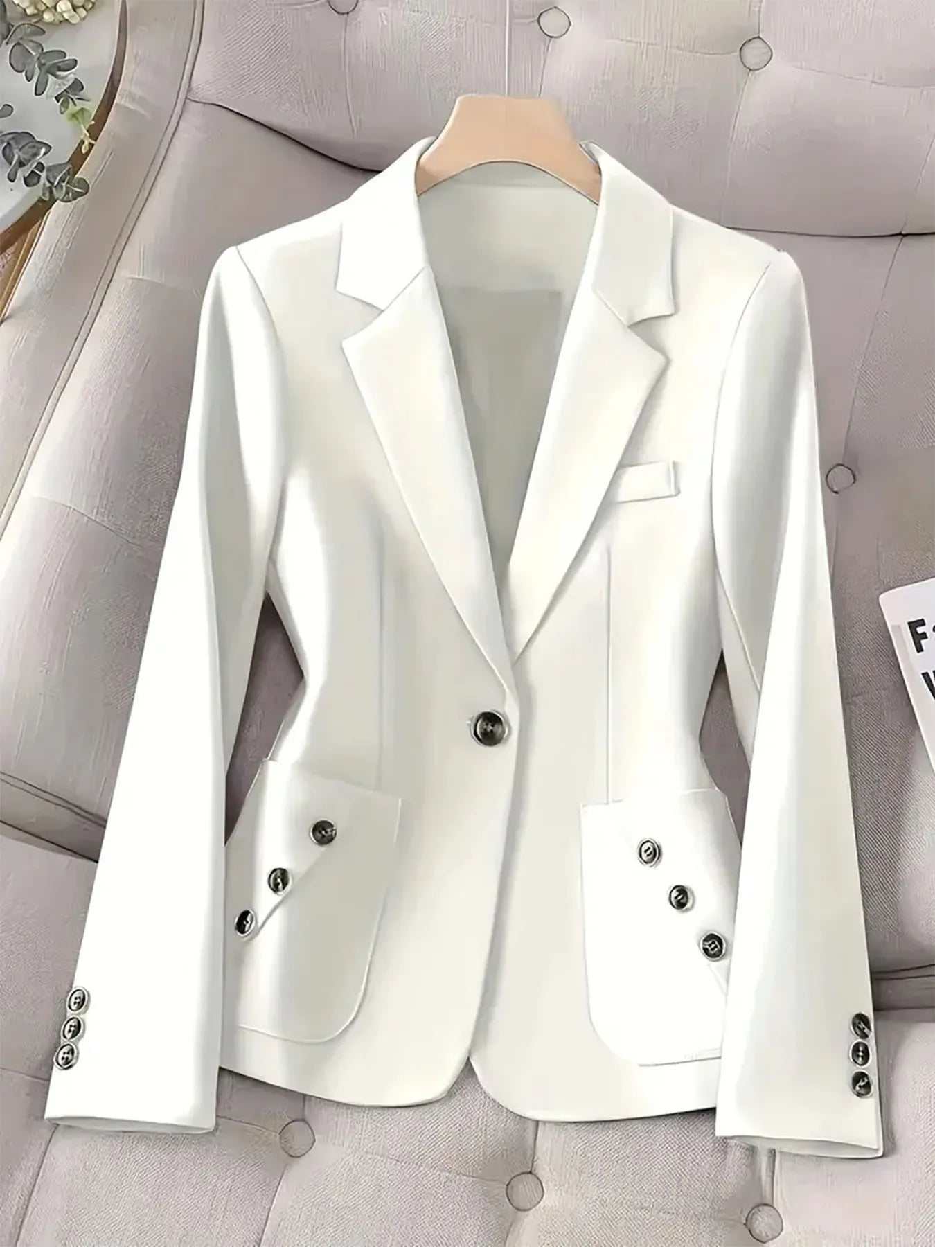 One-Button Blazer with Pockets – Charming Charlie