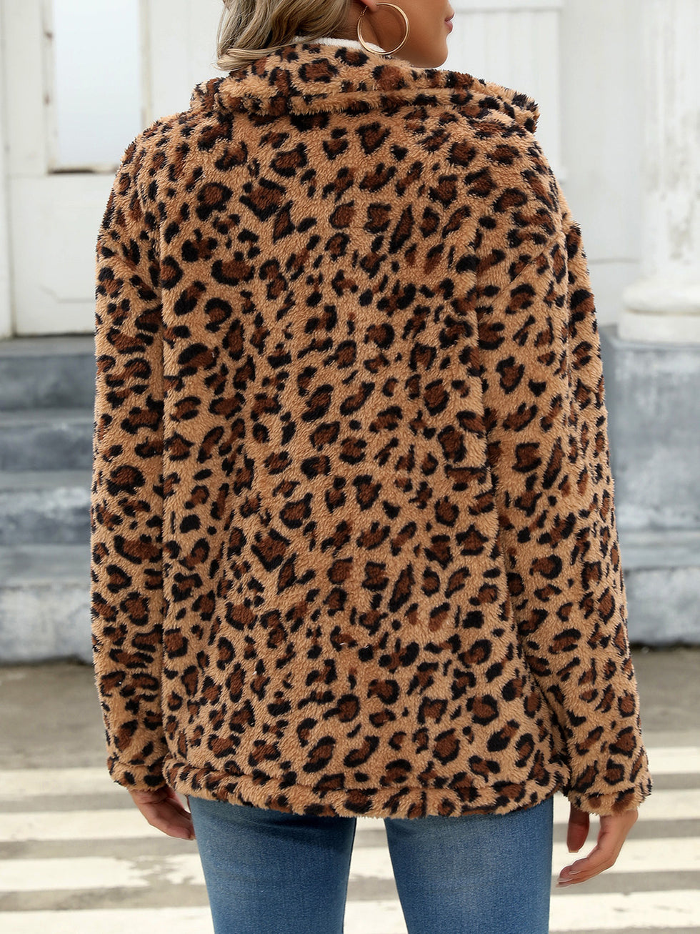 Button Up Drop Shoulder Fuzzy Jacket – Charming Charlie