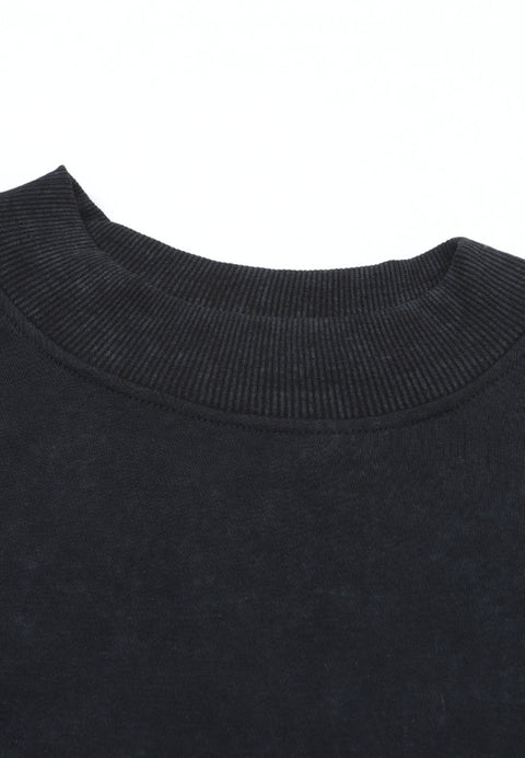 Mock Neck Dropped Shoulder Sweatshirt – Charming Charlie