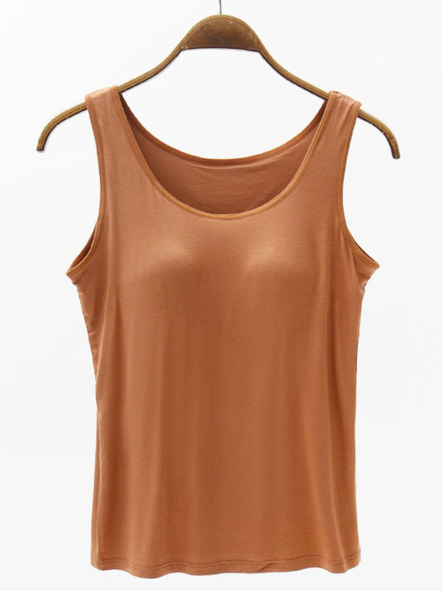 Full Size Wide Strap Modal Tank with Bra – Charming Charlie