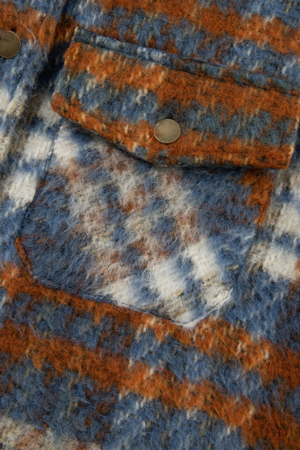 Plaid Collared Neck Jacket with Chest Pockets – Charming Charlie