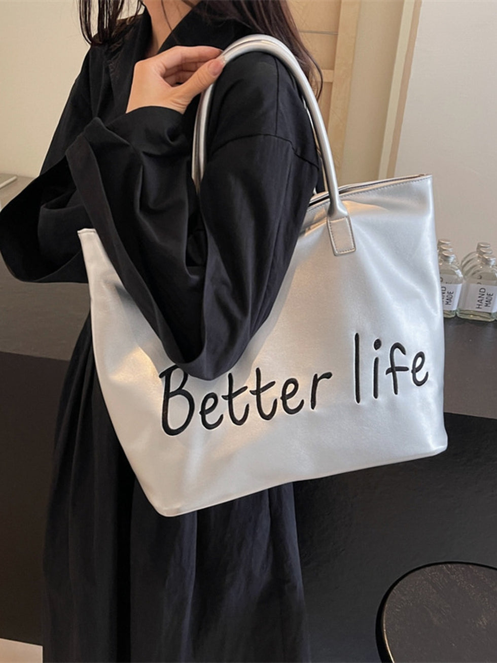 BETTER LIFE PU Leather Tote Bag – Charming Charlie