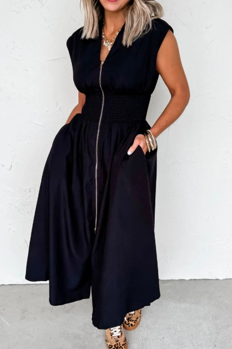 Sleeveless Zip-Front Maxi Dress – Charming Charlie