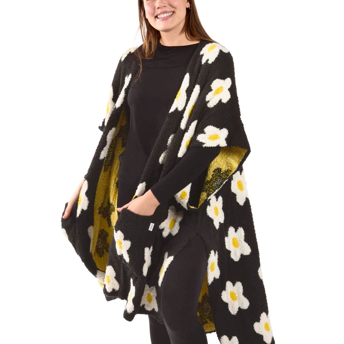 Women's Daisy Cozy Knit Wearable Throw Robe – Charming Charlie