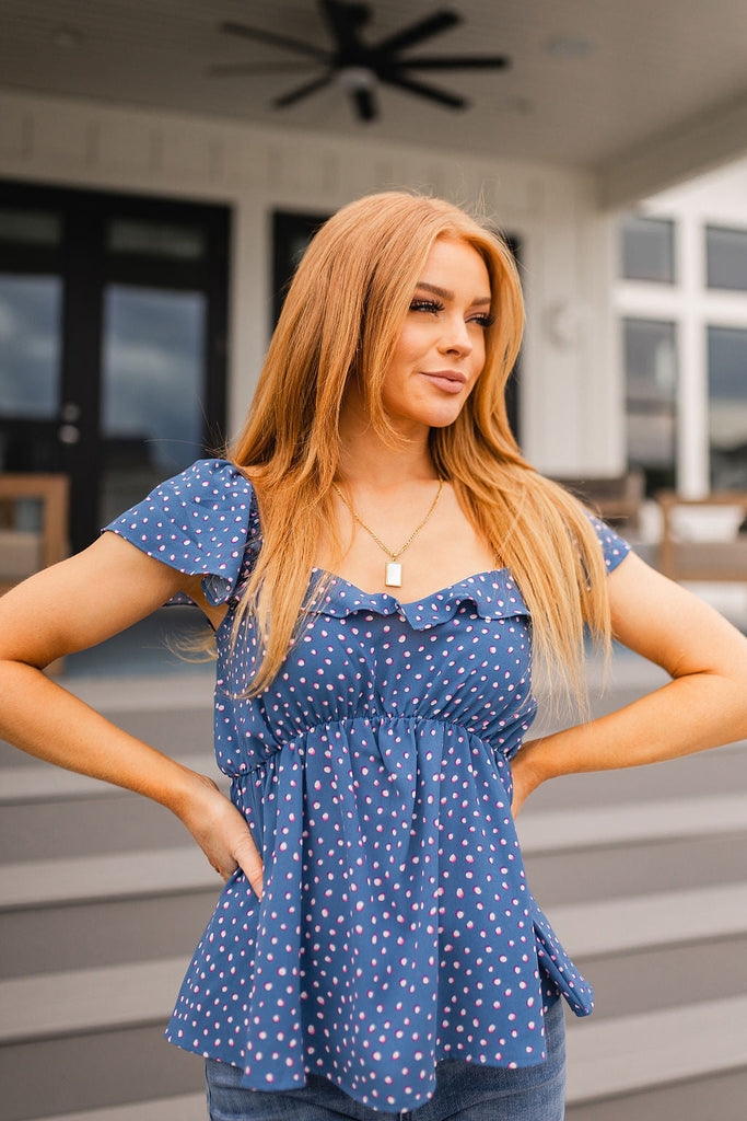 Connect the Dots Peplum Blouse – Charming Charlie