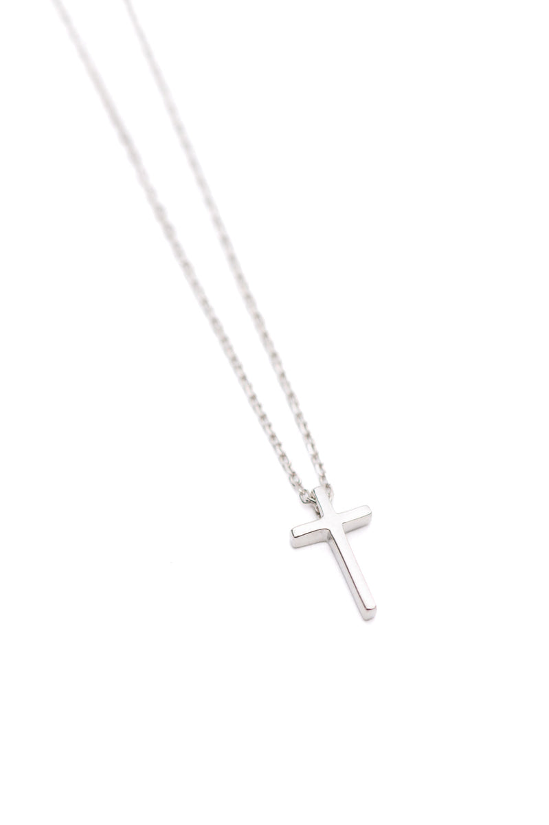 Dainty Silver Cross Necklace – Charming Charlie