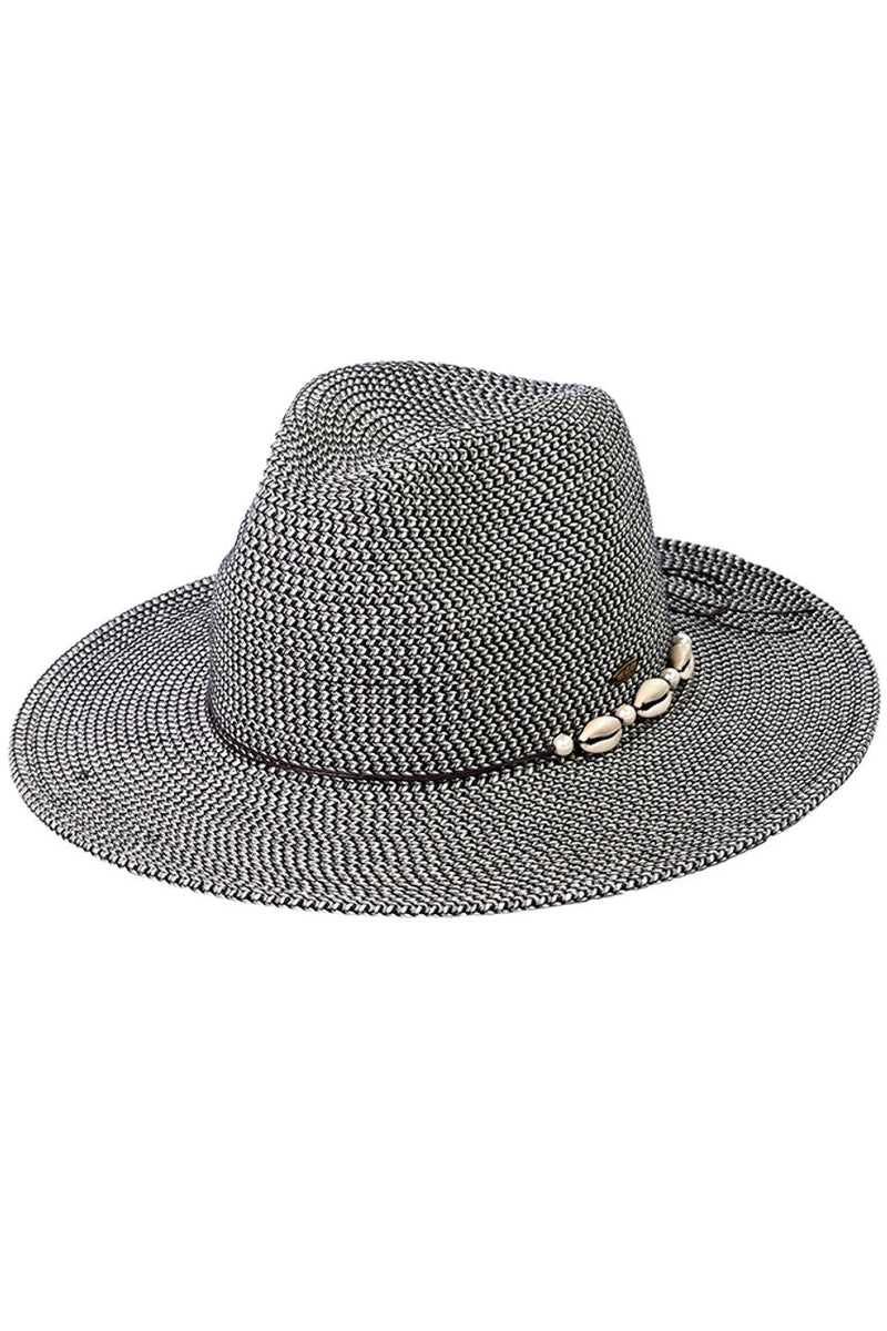 C.C Shell and Pearl Trim Band Panama Sunhat – Charming Charlie
