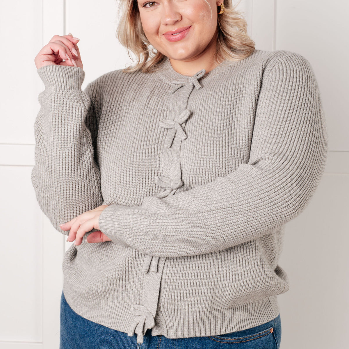 I Don't Know Why Bow Front Cardigan – Charming Charlie