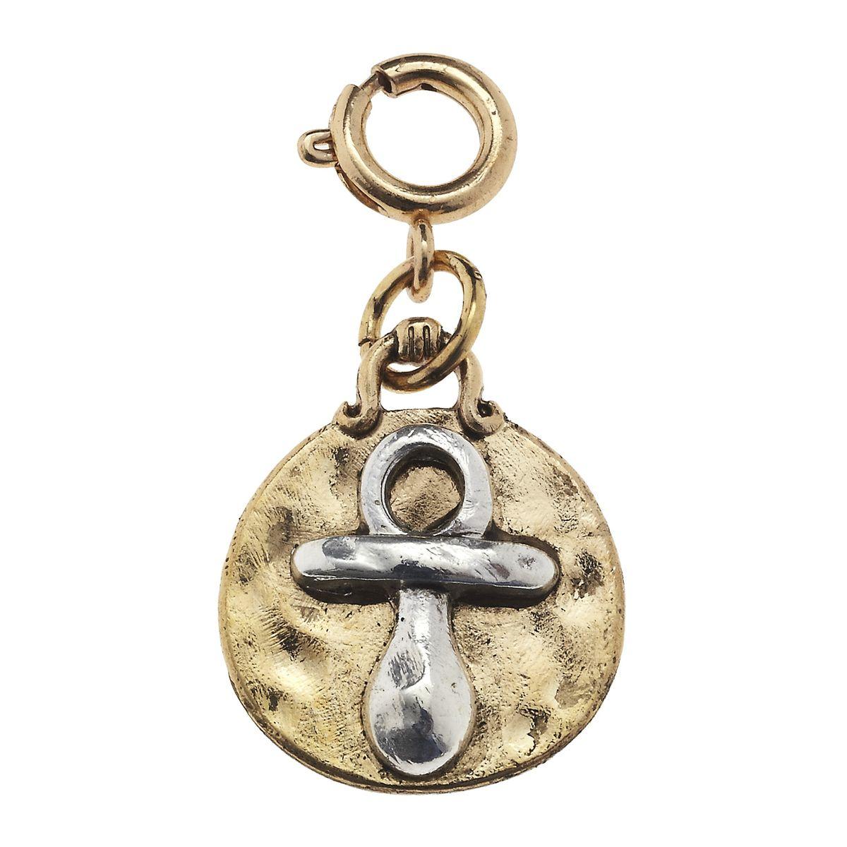 Antique Gold and Antique Silver Pacifier Charm – Charming Charlie