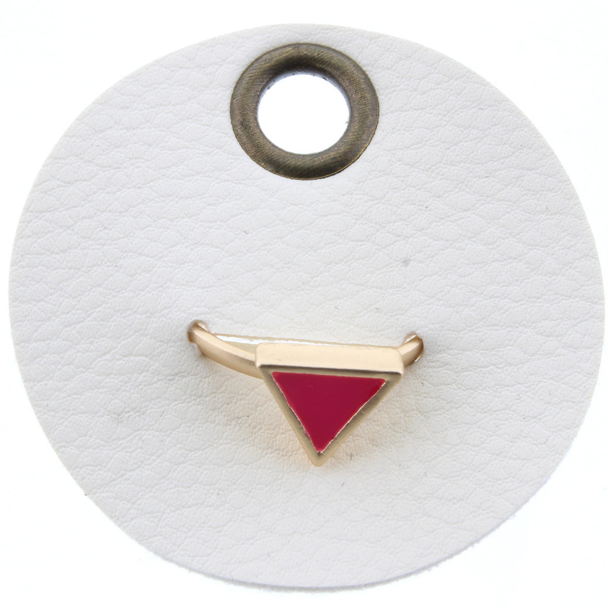 Hot Pink Triangle Adjustable Gold Ring – Charming Charlie