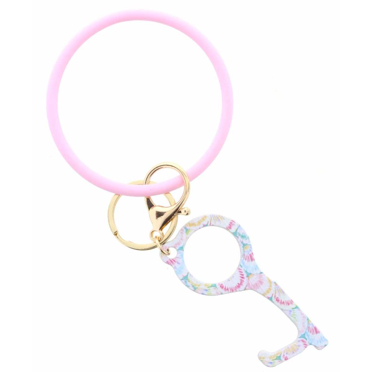 Soft Pink with Seashell Print Touchless Key Keychain – Charming Charlie